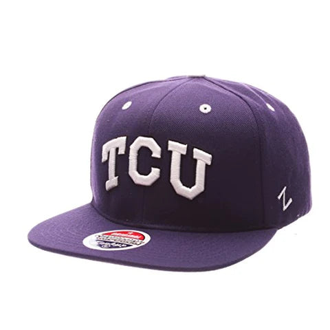 TCU Horned Frogs Purple Z11 Flat Bill Adjustable Snapback Hat – Campus Hats