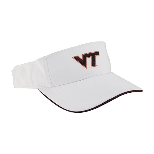 ZHATS Standard NCAA Officially Licensed Visor Impact, White – Campus Hats