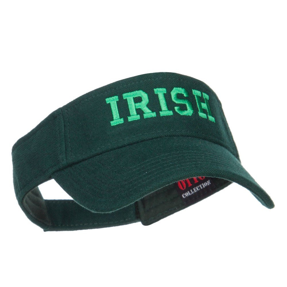 e4Hats.com Irish Embroidered Cotton Knit Visor - Dk Green OSFM – Campus ...