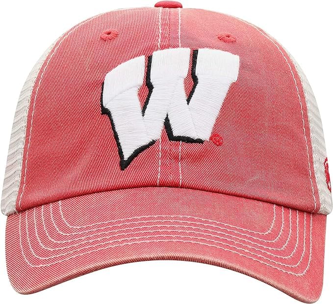 Wisconsin Collegiate Adjustable Hats (Adjustable Hat, Wisconsin Mesh ...