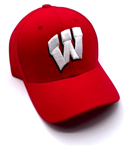 University Wisconsin MVP Hat Classic Badgers Embroidered Team Logo Adj ...
