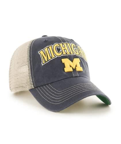 Michigan Wolverines Brand '47 Tuscaloosa Blue Clean Up Adjustable Hat ...