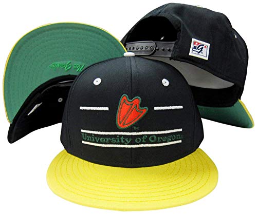 Oregon Ducks Classic Split Bar Snapback Adjustable Plastic Snap Back H ...