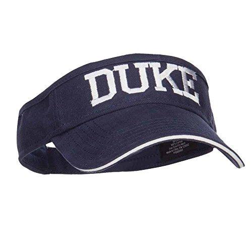 Duke Blue Devils Embroidered Sandwich Visor - Navy White OSFM – Campus Hats