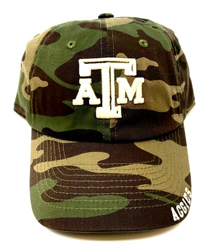 National Cap Solid Woodland Camo Texas A&M Aggies Logo Camouflage Curv ...