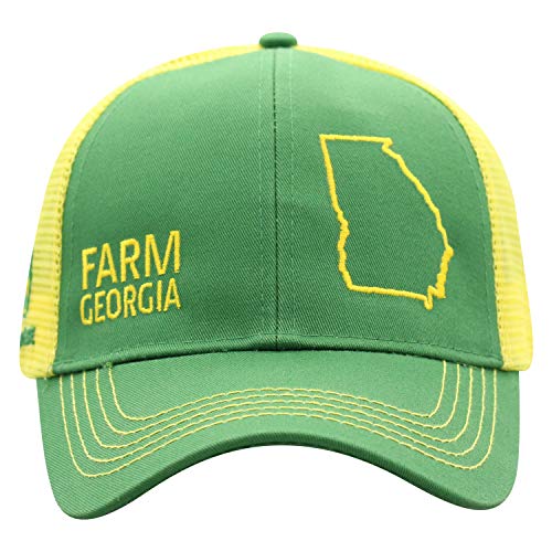 John Deere Farm State Pride Cap-Green and Yellow-Georgia – Campus Hats