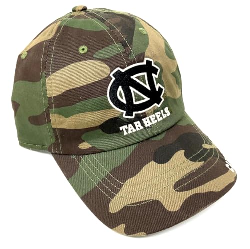 Solid Woodland Camo UNC Tar Heels Logo Camouflage Curved Bill Adjustab ...